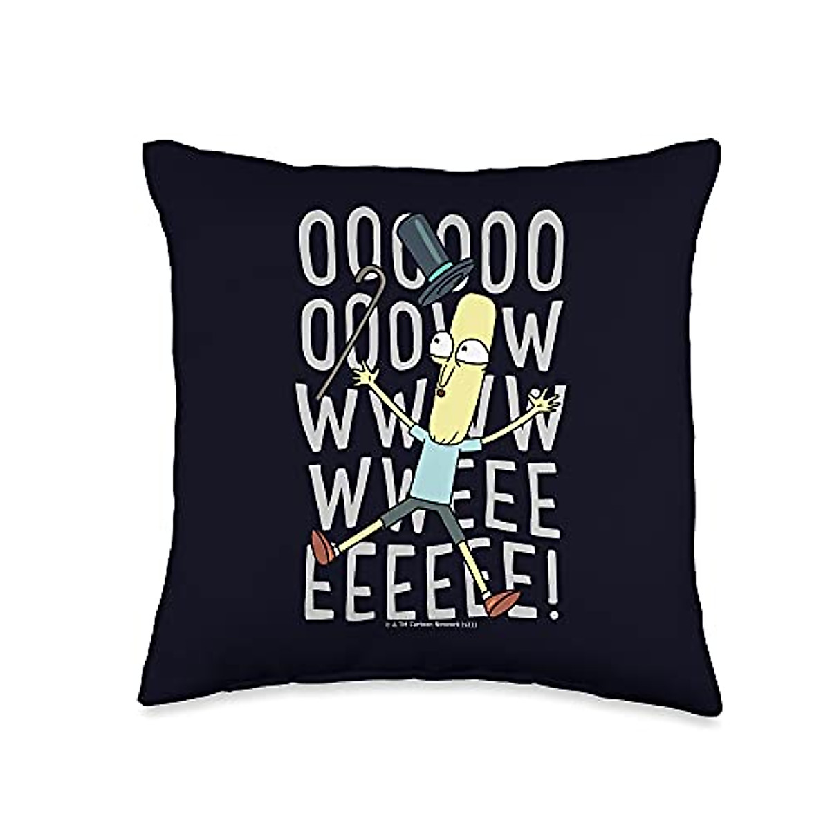 Rick and Morty Oowweeeee Throw Pillow, 16x16, Multicolor