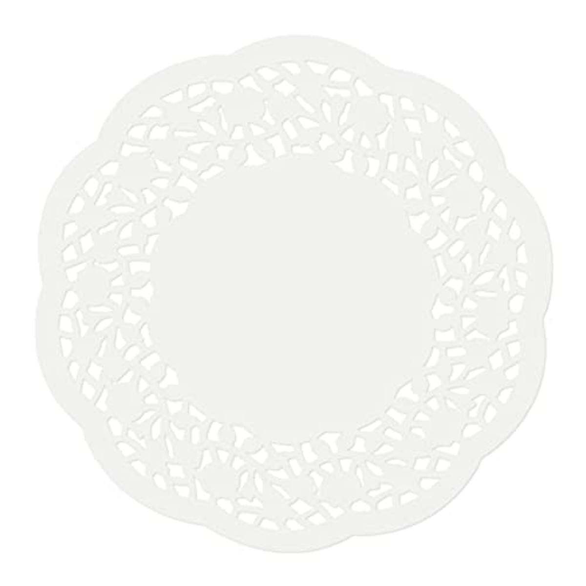 DEFUTAY 100 Pack Round Paper Doilies,White Lace Placemats for Cakes,Fried Food,Grilled,Baked Treats（4.5 In）