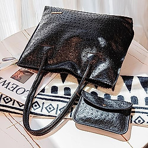 Montana West Tote Bags Large Leather Purses and Handbags for Women Top Handle Shoulder Satchel Hobo Bags MWC2-028EBK