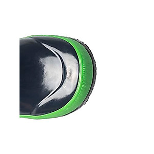 BOGS unisex child Bogs Kids Rubber Waterproof Rain Boot for and Boys Girls , Navy/Green, 12 Little Kid US