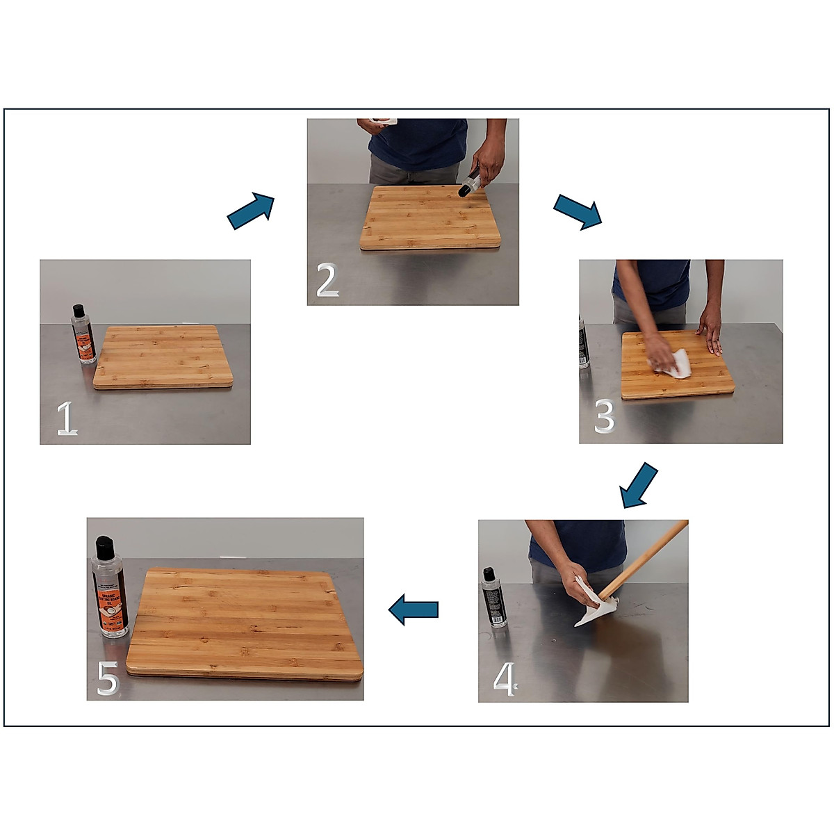 Verdana Organic Cutting Board Oil – Food Grade Kosher Non-GMO – 100% Coconut Derived & Vegan - Butcher Block Oil & Conditioner and Polish for All Wood – NO Mineral Oil Involved – 8 Fl Oz