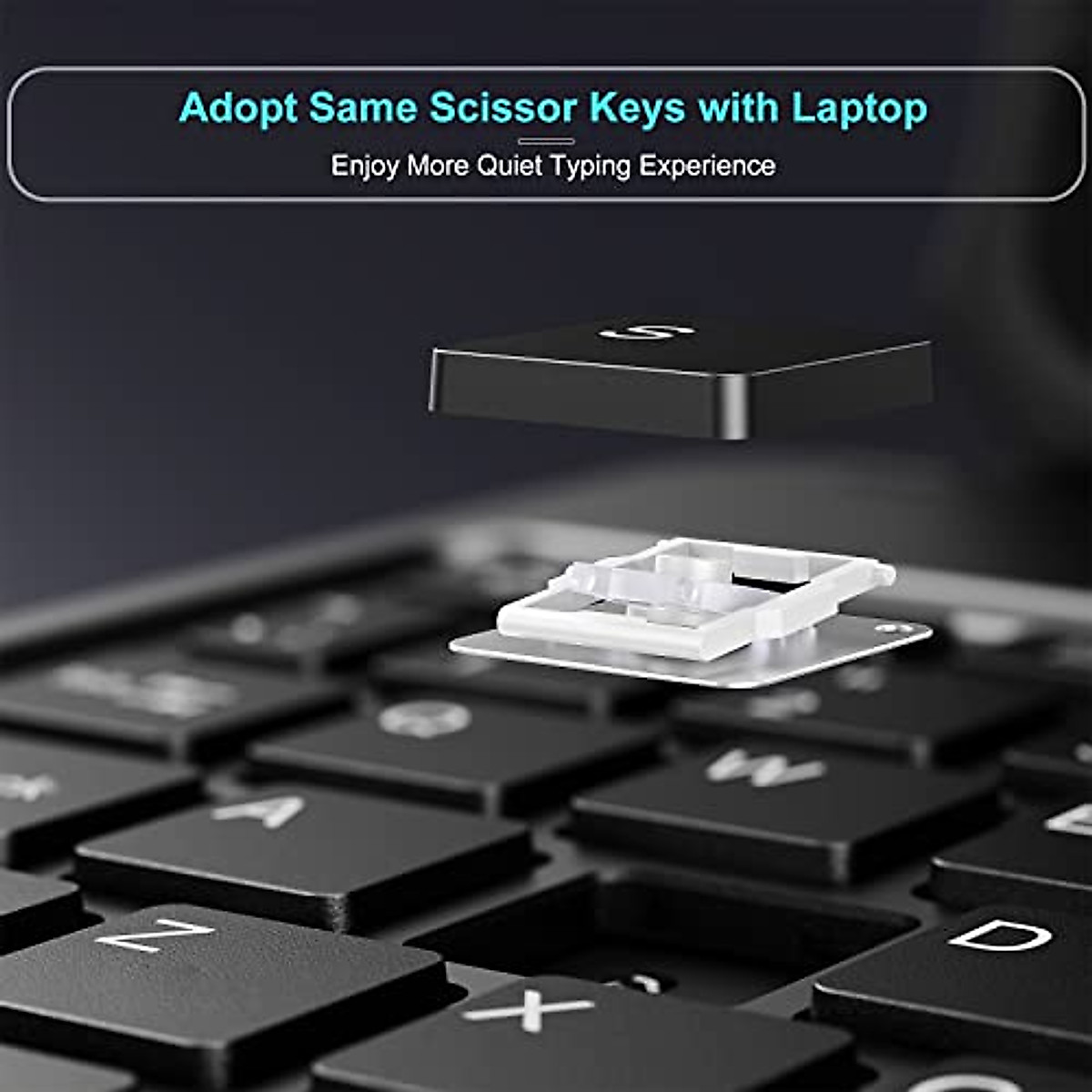 INFILAND Samsung Galaxy Tab S8 Plus/ S7 FE/ S7 Plus Backlit Keyboard Case, Multi-Angle 7 Colors Backlight Detachable Wireless, Black