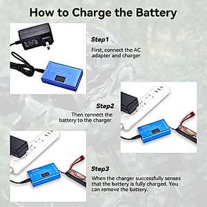 Airsoft Battery Charger- Lipo/Li-Ion Balance Smart Charger for 11.1V 7.4V 14.8V 2S 3S 4S Battery with Battery Checker for Airsoft Gun Gel Ball Blaster Splat Ball Gun & RC Hobby