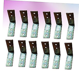 VILLCASE 60 Pcs Iron Brackets L Shaped Corner Brace Right Angle Brackets Wall Mount Shelves Wall Mount Shelf Heavy Duty Shelves Heavy Duty Hinges Wall Mounted Shelf Wall Floating Shelves