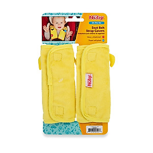 Nuby Car Seat StrapCovers 2 Pack, Yellow Monster