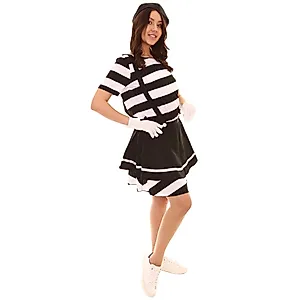 HPO Adult Woman's Mime Black & White Halloween Costume Small (Medium)