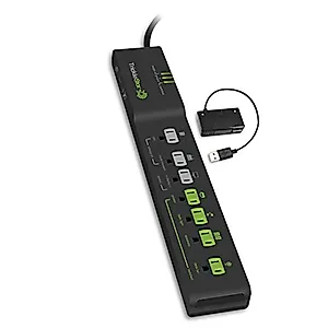 TrickleStar TS1110 7-Outlet PC Advanced PowerStrip+, Tier 2, Reduces Active and Standby Power Waste, Windows, MAC and Linux Compatible