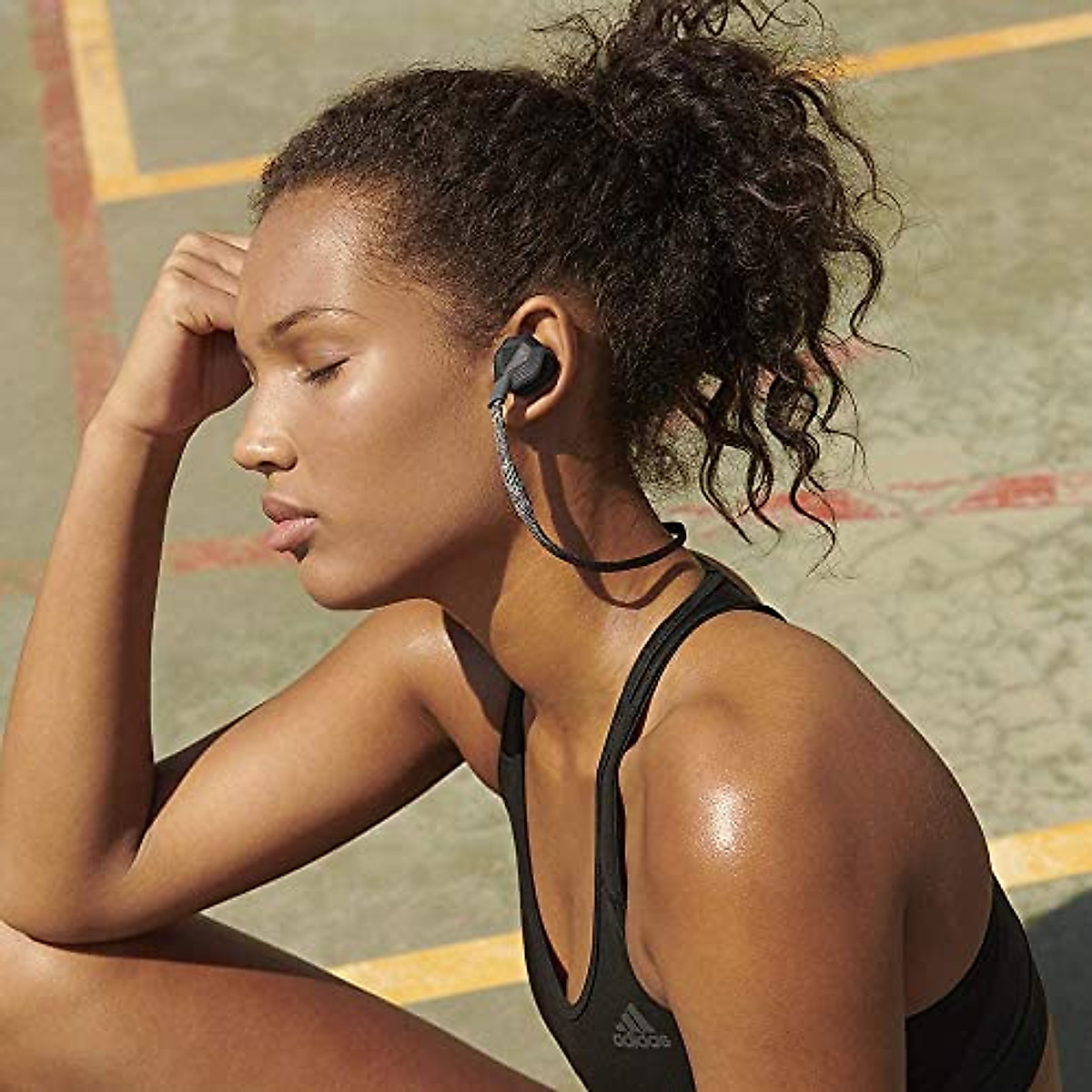 Adidas Wireless Bluetooth in-Ear Headphones - Sweat-Proof and Frictionless for Running (Night Grey)