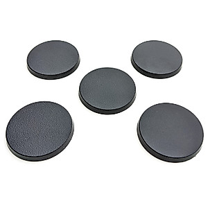 Stonehaven Miniatures 10PK - Blank Miniature Bases, 40mm Diameter - Designed for 28mm Scale Tabletop War Game Miniatures - Plastic, Black