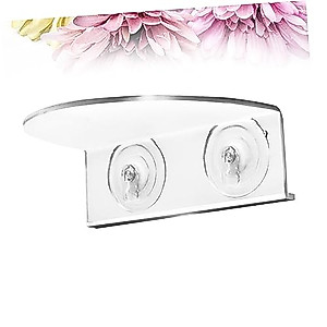 GANAZONO 3pcs window shelf for plants indoor wall mounted shelf indoor plant rack wall shelving wall organizer Shelf Suction Cup Holder Flower Holder Wall Mounted Pot Saver flower stand