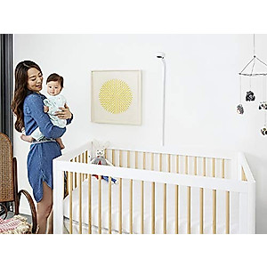 Nanit Plus - Smart Baby Monitor and Wall Mount: Camera with HD Video & Audio - Sleep Tracking - Night Vision - Temperature & Humidity Sensors and Two-Way Audio