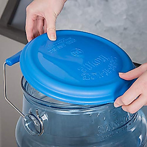 San Jamar-SI6500 Saf-T-Ice Commercial Ice Tote Snap-Tight Lid - Blue, 1 Count (Pack of 1)