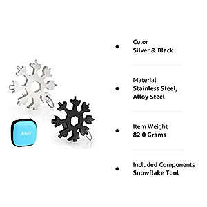 Aitsite 18 in 1 Snowflake Multi Tool Portable Stainless Steel Multi Opener Tool Ideal Gadgets Gift for Travel Camping Adventure Daily Kit with Gift Box