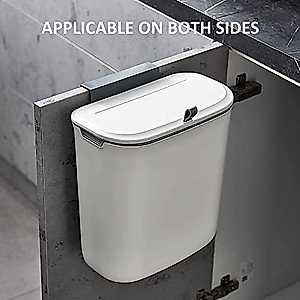 Bundles of 2.5 Gallon Motion Sensor Trash Can and 2.5 Gallon Hanging Trash Can, ELPHECO for Bathroom and Kitchen use