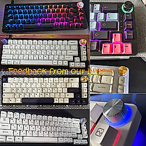 ROZELLA HOME Suitable for TM680/KT68/GK68 Upgrade Knob 2 PCs Pack, Aluminum Alloy, Upscale Electroplating, Mechanical Keyboard Upgrade Accessories(Champagne Gold)