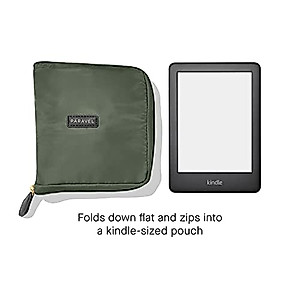 PARAVEL Fold-Up Travel Backpack | Safari Green | Everyday Lightweight, Packable Travel Hiking Nylon Daypack | Carry On Luggage Bag with Trolley Sleeve for Women and Men