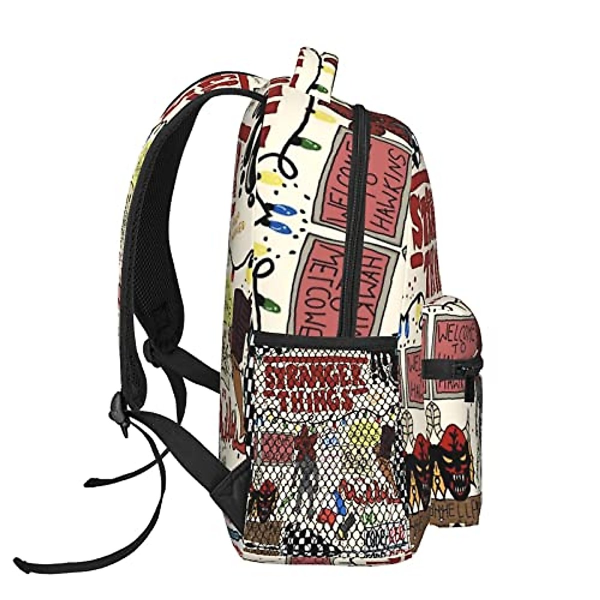 YJZINING Stranger Backpack Large Capacity Portable Laptop Backpack Outdoor Travel Durable Alphabet Backpack For Boys Girls (Style-6, One Size)