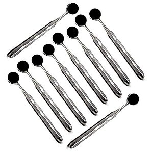 Set of 10 New Design Hollow Handle with Replaceable Dental Mouth Mirrors #5 Ideal for Teeth Inspection Cleaning Examination Tool