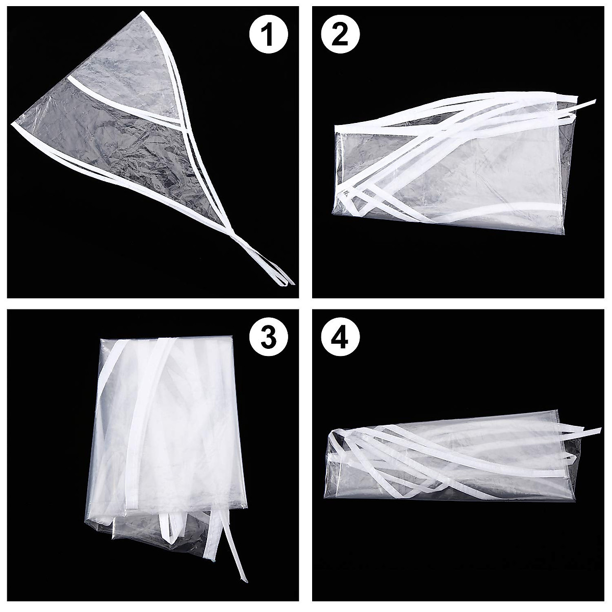 12 Pieces Rain Bonnet with Visor Clear Plastic Rain Hats Waterproof Rain Scarf for Women Lady Rain Wear