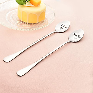 Wedding Gifts for Couples I Do Me Too Spoons for Bride Groom Wedding Engagement Gifts for Boyfriend Girlfriend Engraved Tea Coffee Spoon Birthday Anniversary Christmas Gifts for Wife Husband Couple