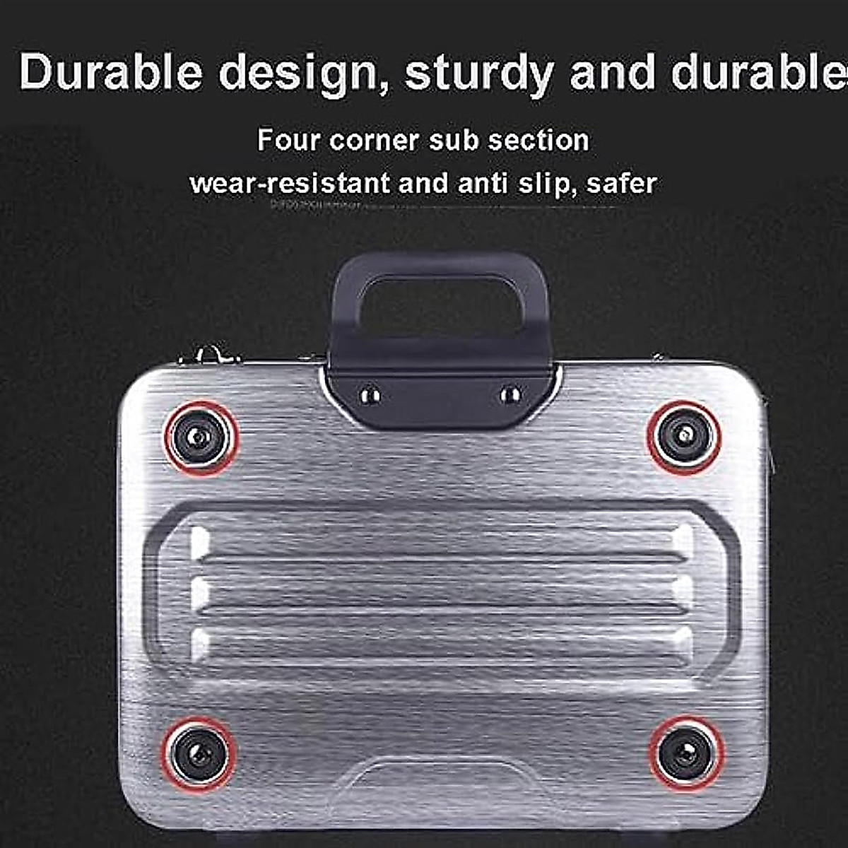 Metal Briefcase Tote Computer Case Bag Business Slim Shoulder Documentation Office Lawyer Briefcase (Color: Silver) (Color : Silver, Size : 13.3in)