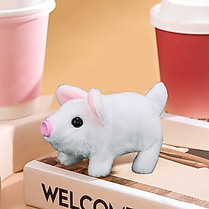 YESBAY Simulation Walking Piggy Electronic Pet Plush Toy Interactive Crawling Pig Plushies Twitch Nose Tail Wagging Stuffed Animal Doll Birthday Gift for Kids Pink