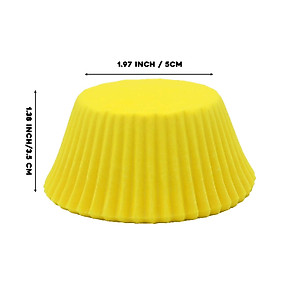 Mombake Premium Yellow Greaseproof Cupcake Liners Muffin Paper Baking Cups Standard Size, 100-Count
