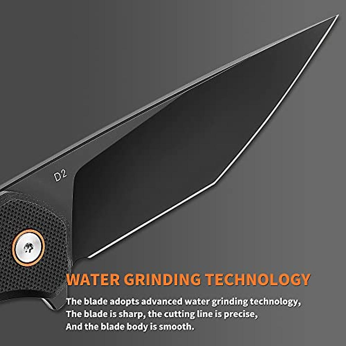 SUMACO Men's small Folding Knife Black Everyday Carry EDC Pocket Knife Safety Liner-Lock Practical Pocket D2 Steel Knife with Clip G10 Lightweight Handle Daily Work Outdoor Camping tactical Knives