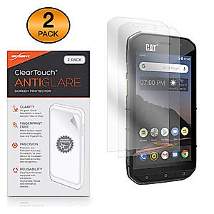 BoxWave Screen Protector Compatible with CAT S48C - ClearTouch Anti-Glare (2-Pack), Anti-Fingerprint Matte Film Skin for CAT S48C