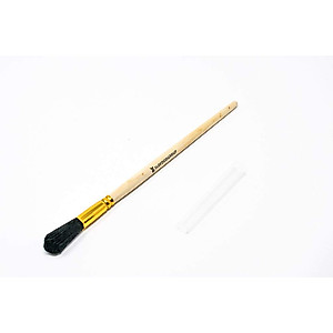 Slofoodgroup Gilding Brush, Gold Duster Brush Round Oval (Size 2)
