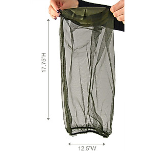 Home-X Anti-Mosquito Mesh Head Net, Bug Face Shield, 100% Polyester Soft Fly Screen Fine Mesh Mosquito Netting-Head Net-Black