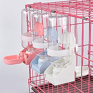 YChoice365 Rabbit Water Bottle, 500ML No Leak Automatic Rabbit Feeder Hanging Water Dispenser, Pet Drinking Fountain, Removable Cat Drinker Feeder for Rabbits Hamsters Cats Puppies