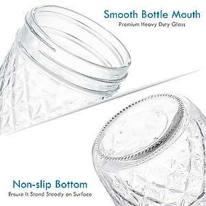 YEBODA 12 Pack 8 oz Mason Jars with Airtight Lids and Bands Glass Canning Jars Ideal for Preserving, Jam, Honey, Jelly, Wedding Favors, Shower Favors, Sauces, DIY Spice Jars, Salad