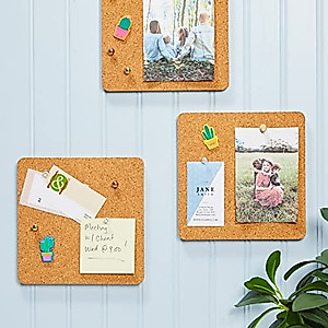 6-Pack Square Cork Trivet, Corkboard Placemats, Cork Hot Pads for Table, Home Kitchen, Hot Pots, Pans, and Kettles, Heat Resistant, Multifunctional (7x7 inches)