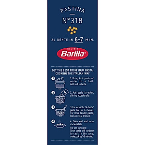 Pastina Pasta, 12 Ounce Box (Pack of 2) with By The Cup Swivel Spoons