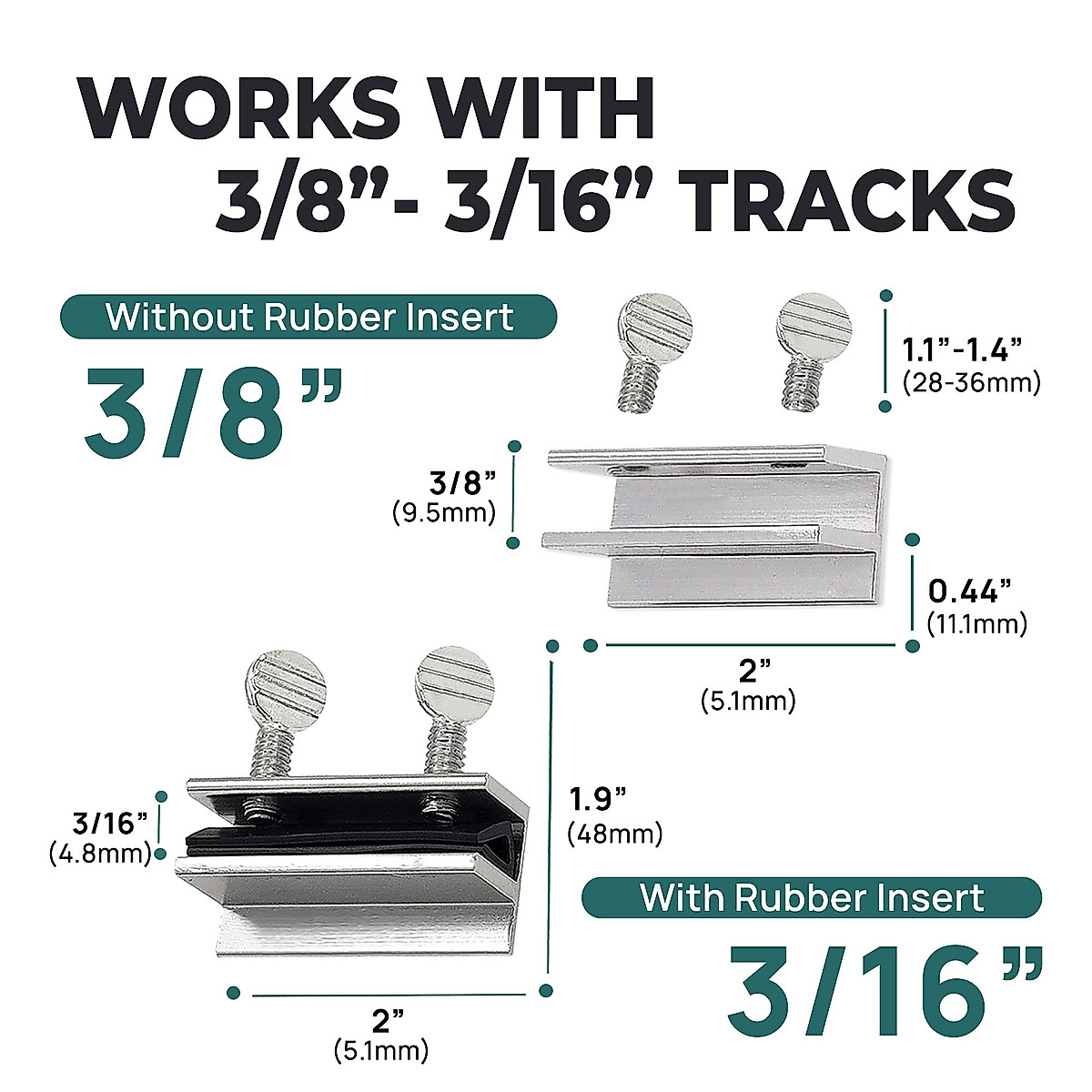 Window Locks, 10 Pack Window Locks for Vertical and Horizontal Windows, Sliding Window Locks, Adjustable Aluminum Window Stoppers, Window Security, No-Drill Install, Fits Tracks up to 3/16" Wide