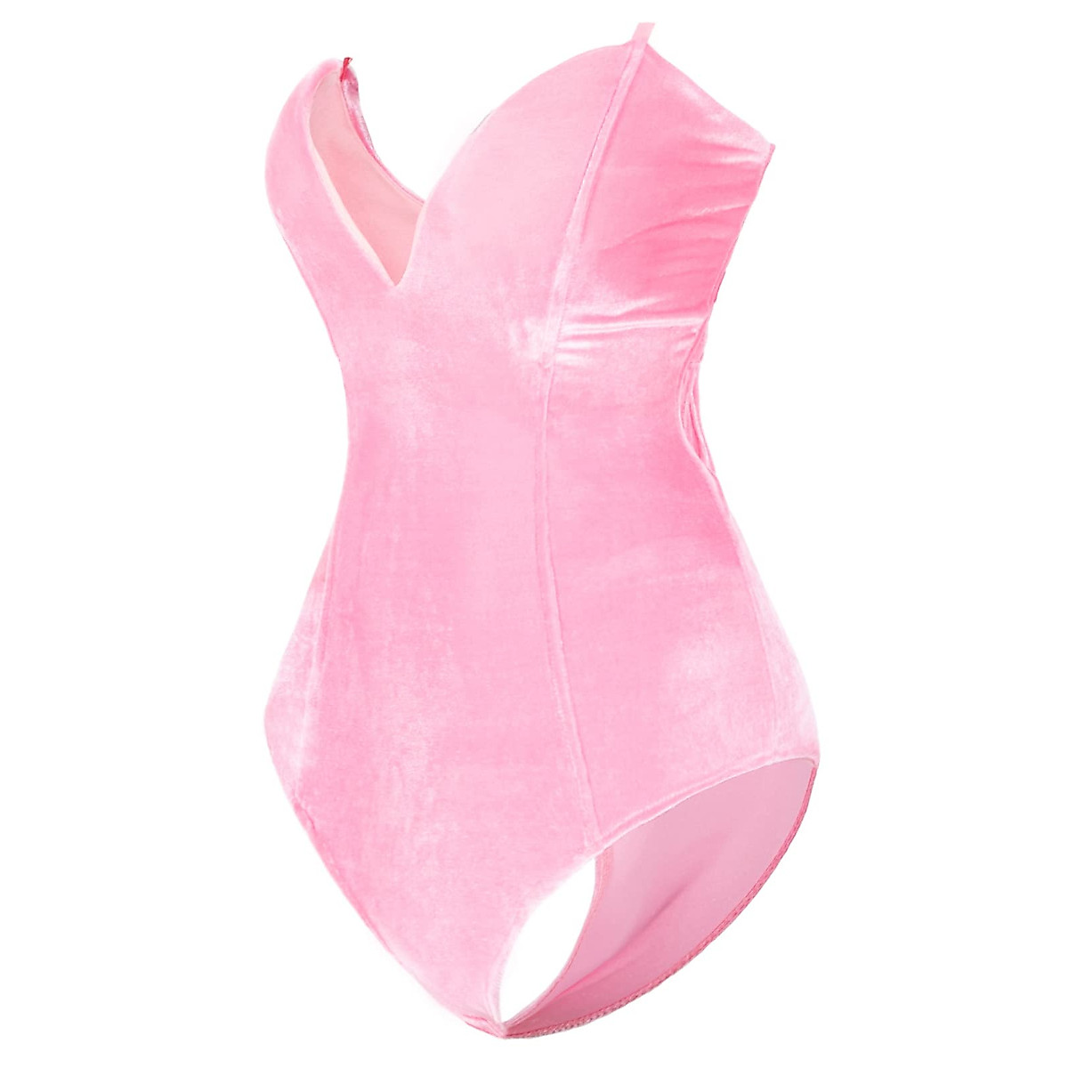 AiMiNa Anime Womens Bunny Costume Girl Suit Costume One Piece Bodysuit Halloween Cosplay Catsuit Bunny Headband Stockings Set(Pink S)