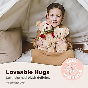 Bearington Conner Cuddlesmore The Valentine's Stuffed Animal, 11 Inch Stuffed Animal Dog, Ideal for Valentine's Day Gifts