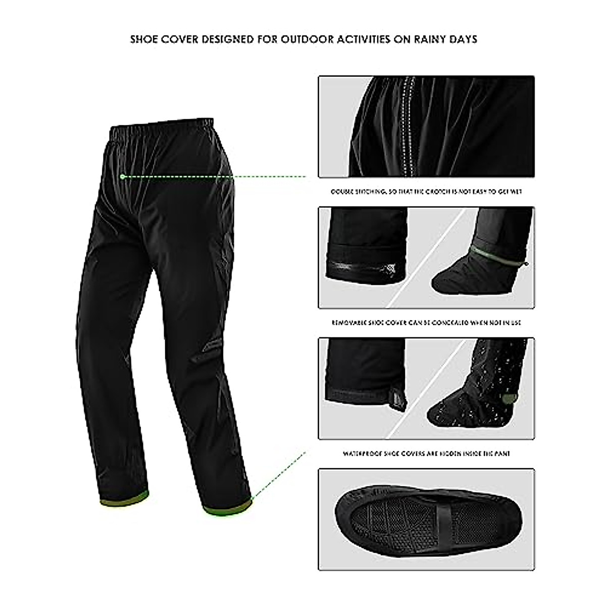 IRON JIA'S Rain Suit, Motorcycle Rain Gear Suit for Men & Women, Jackets & Pants Reflective Waterproof Breathable Rainsuit