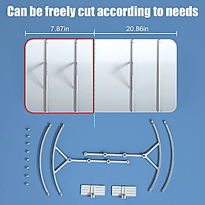 VIOKKO Air Conditioner Deflector for Window Units, Universal Adjustable Air Conditioning Deflector Anti-Wind Baffles Anti Direct Blowing Windshield Wind Guide, 20.83"x10.61" Freely Cut, White