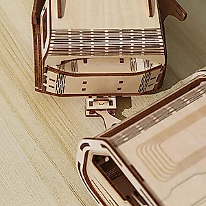 Wooden Models, 3D Wooden Jigsaw Puzzle DIY Model Building Kits,Truck Puzzle for Adults Model Building Kit-Gift for Birthday/Father's Day (Color : Shotgun Rubber Band Gun) (Color : Limousine)