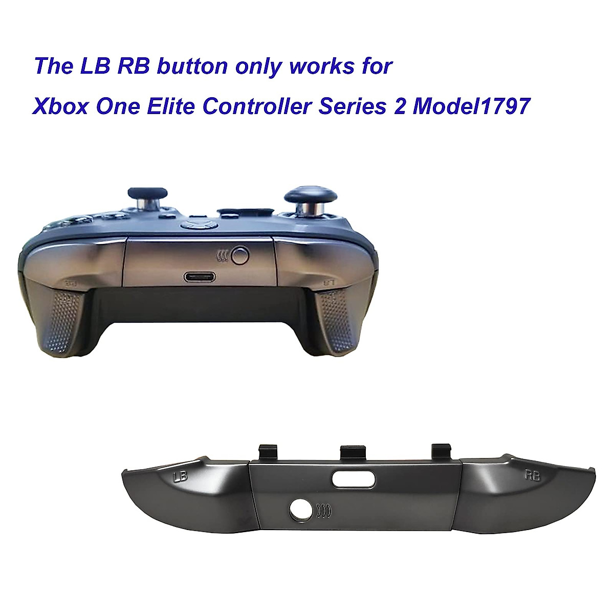 LB RB Trigger Bumper Buttons and Middle Replacement for Xbox One Elite Controller Series 2 Model1797 & Elite Series 2 Core Controller