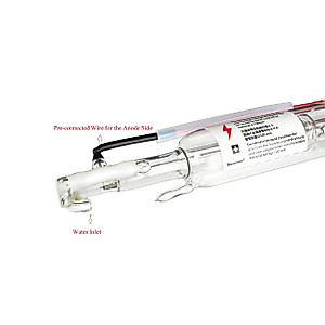 Mssoomm 40W 40 watt Co2 Laser Tube Length 700mm Dia 50mm with Metal Head 3000hr Service Life for CO2 Laser Cutter and Engraver Machine