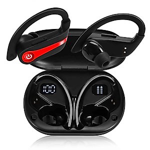 Q63 Wireless Earbuds for Samsung Galaxy Tab A7 Lite with Immersive Sound True 5.0 Bluetooth Over The Ear Sport Headphones with a Charging Case - Stereo Calls Touch Control IPX7 Sweatproof Deep Bass