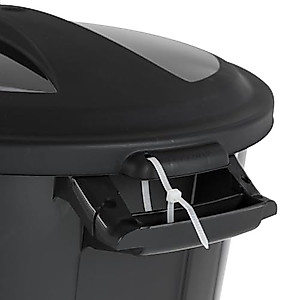 BCWYO 20 Gallon Heavy Duty Plastic Garbage Can, Included Lid, Black