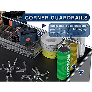 JAORD Metal Storage Cabinet on Wheels, Tool Cabinets for Garage, Garage Rolling Cabinet, Roling Garage Storage Cabinet, Lockable Storage Cabinet with Wheels for Home, Office, Assembly Required (Black)