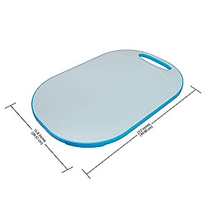 Kylermade (5 Layers) Multi-Layer Non-Slip Cutting Board, Innovative 5 layered construction, 5 Kitchen Chopping Boards for Price of 1, BPA Free, Non Porous, Dishwasher Safe, Juice Grooves (Blue)