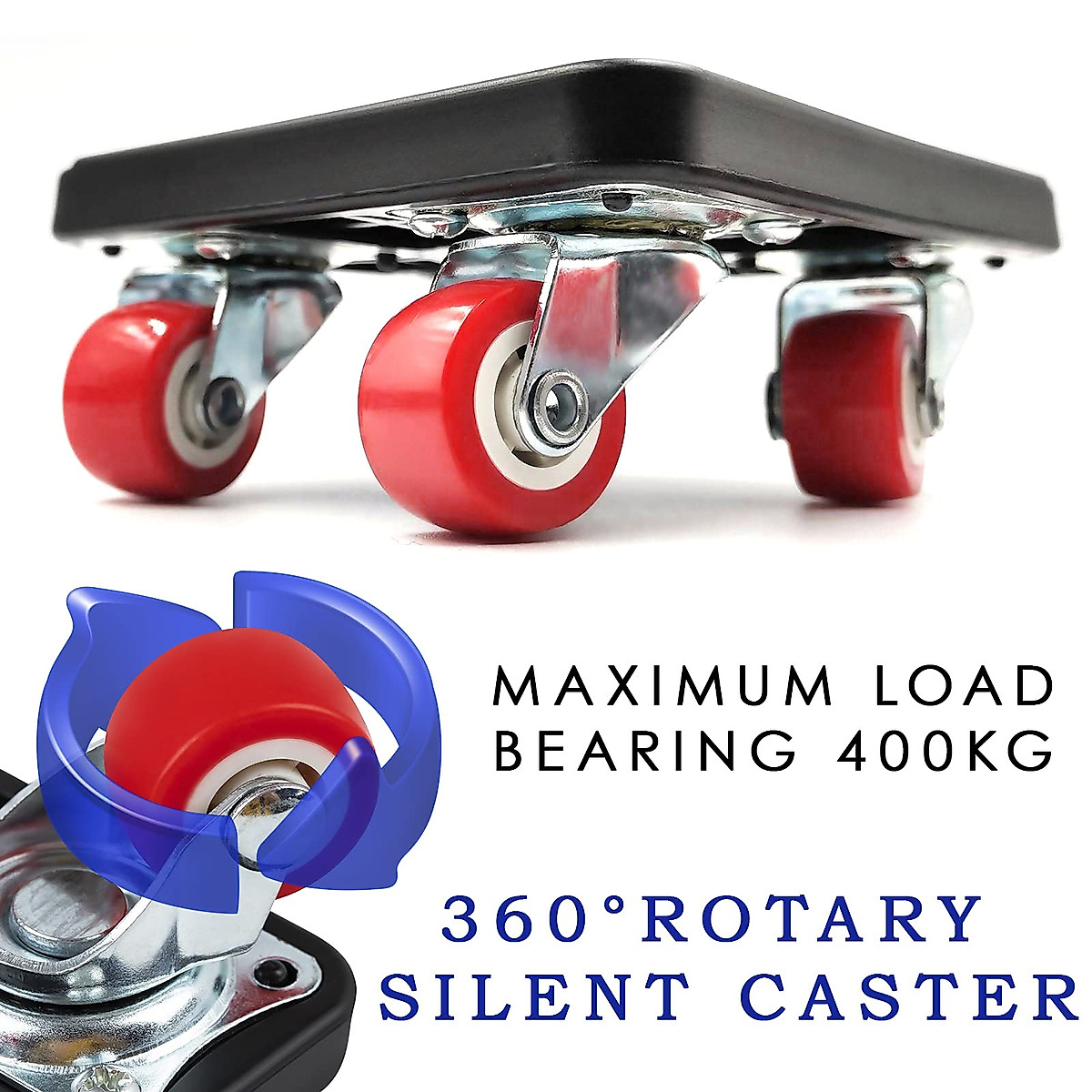 Timstono 4 Wheel Moving Dolly with Casters, Furniture Dolly Set with Furniture Lifter, Furniture Mover for Heavy Loads in Home, Office or Warehouse, 880 Lbs Capacity, 4 Pack