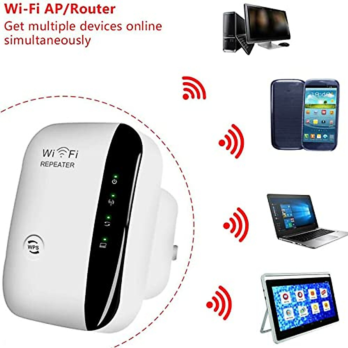 WiFi Extender Signal Booster, The Newest Generation, Wireless Internet Repeater, Long Range Amplifier with Ethernet Port, Access Point