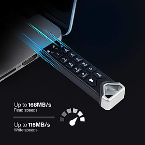 iStorage datAshur PRO2 512 GB | Secure Flash Drive | FIPS 140-2 Level 3 Certified | Password protected | Dust/Water-Resistant